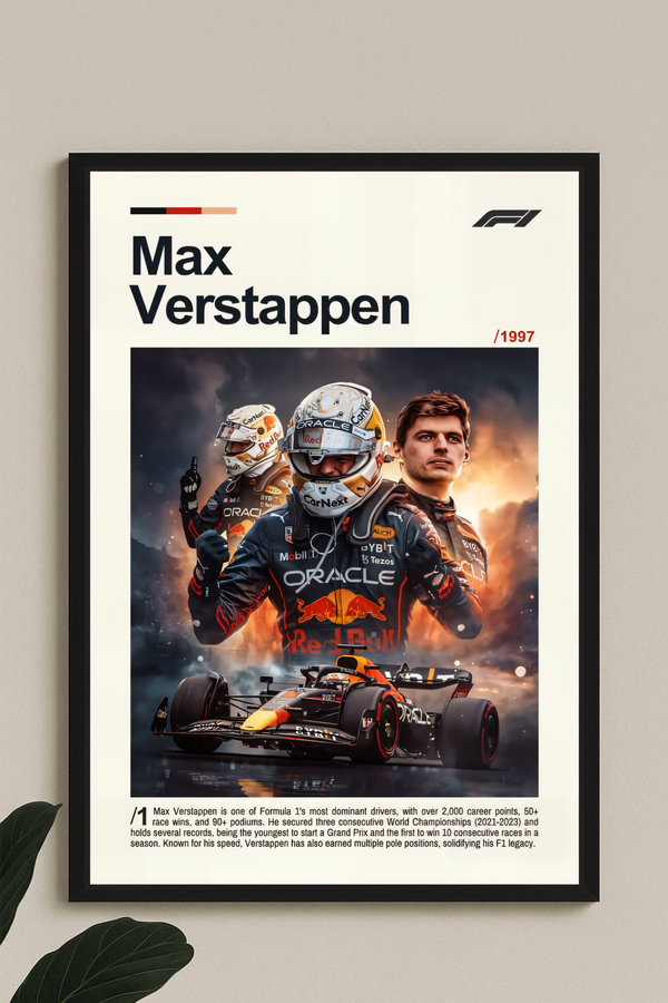 Max Verstappen Frame (Wall Decor) – BlueBearr